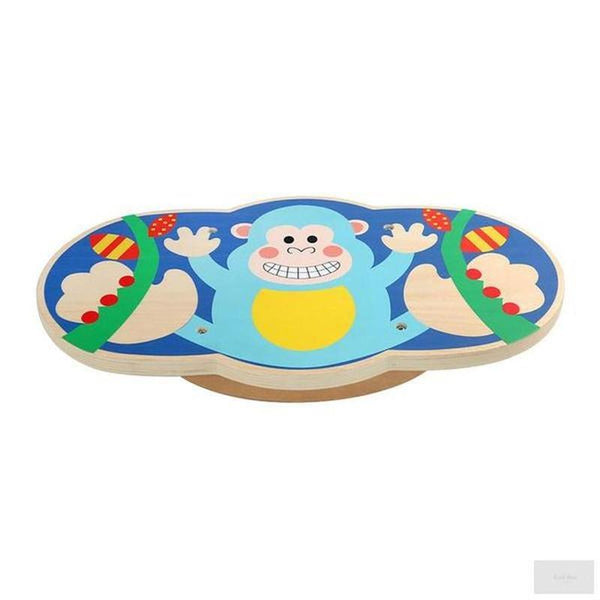 Shop Monkey Design Balance Board – Best Wooden Toy for Kids – Brick Hues